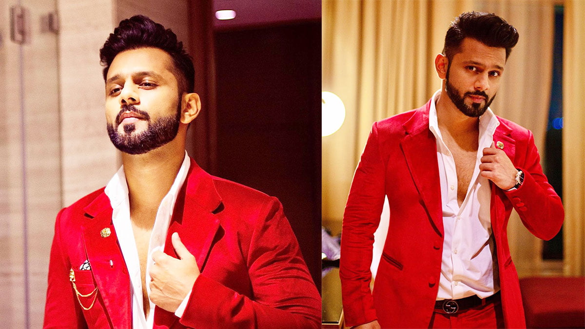 Rahul Vaidya Looks Dapper In Red Suit