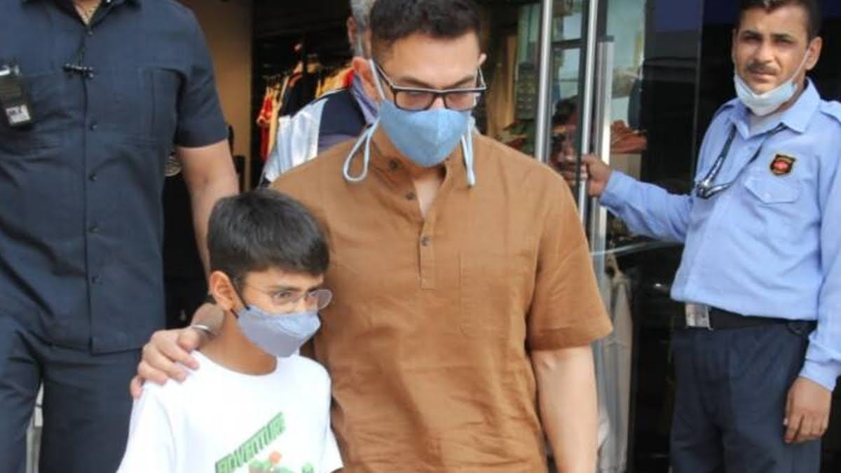 Kicker: Aamir Khan Enjoys Playing Football With Son Azad Khan In The Rain