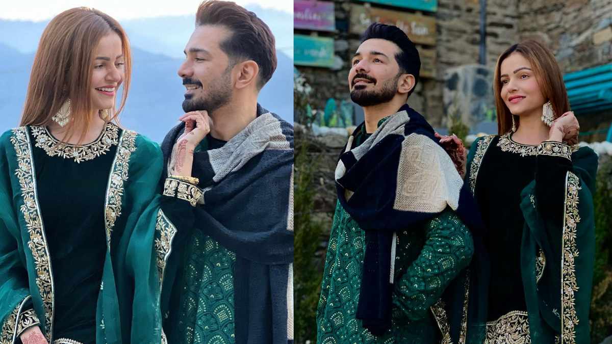 Rubina Dilaik And Abhinav Shukla Twinning In Green Outfits